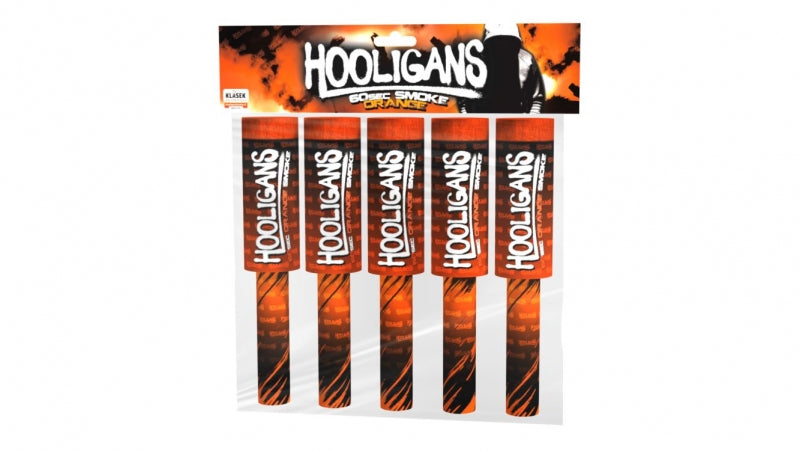 Hooligan Hand Held Smoke-Orange Color Pack Of 5. – Discount Fireworks Hull